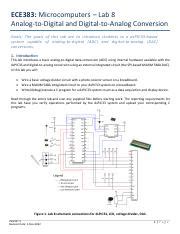 Ece Microcomputers Lab Analog To Digital Conversion Course Hero
