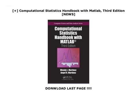 computational statistics handbook with matlab third edition [ne…