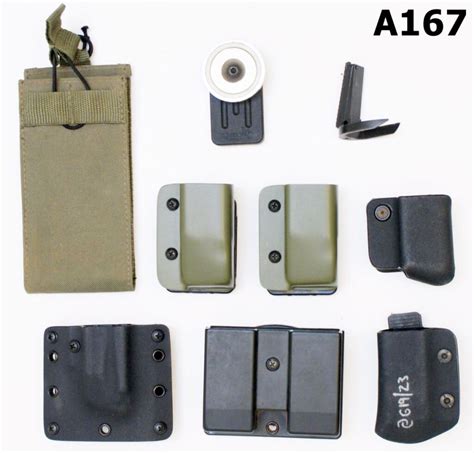083a A167 Mag Pouches X 7 And Speed Belt Magnet And Ed Brown 1911 Mag Well