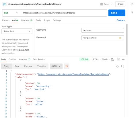Sending Requests To Skyvia Connect Odata Endpoints