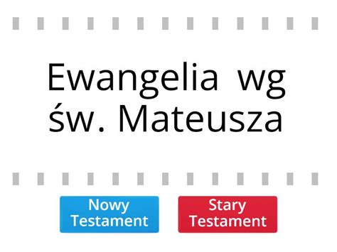 Stary Czy Nowy Testament Verdadero O Falso
