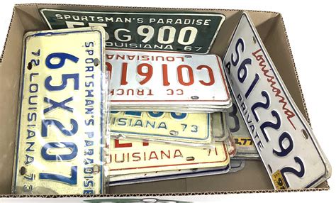 Lot 21 Vintage Louisiana License Plates