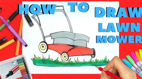 How to Draw a Lawn Mower Step by Step - YouTube