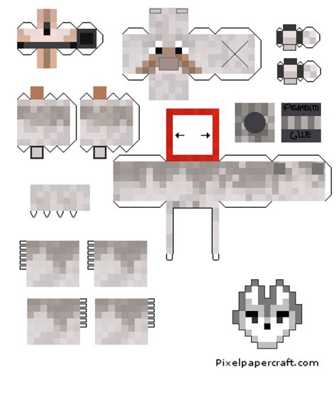 Bendable Wolf No Toothpicks Rooterbuster Pixel Papercraft