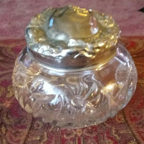 Glass Powder Jar Etsy