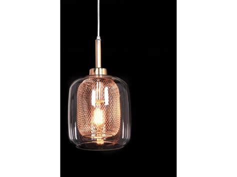NOWOCZESNA LAMPA WISZĄCA RÓŻOWE ZŁOTO BESSA Lampy wiszące Homebook