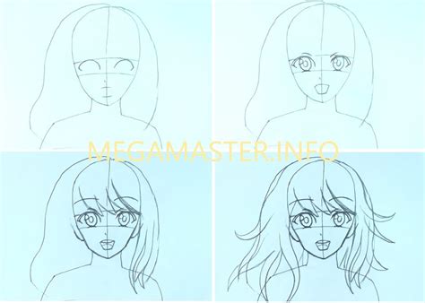 Как нарисовать красивую девушку карандашом поэтапно