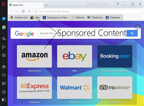 Opera Tip Disable Sponsored Content On Speed Dials Page And Bookmarks Bar AskVG