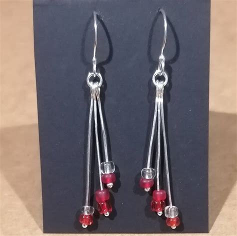 Beaded Drop Earrings By Dale Virginia Designs