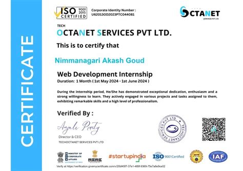 Nimmanagari Akash Goud On Linkedin Webdevelopment Internship