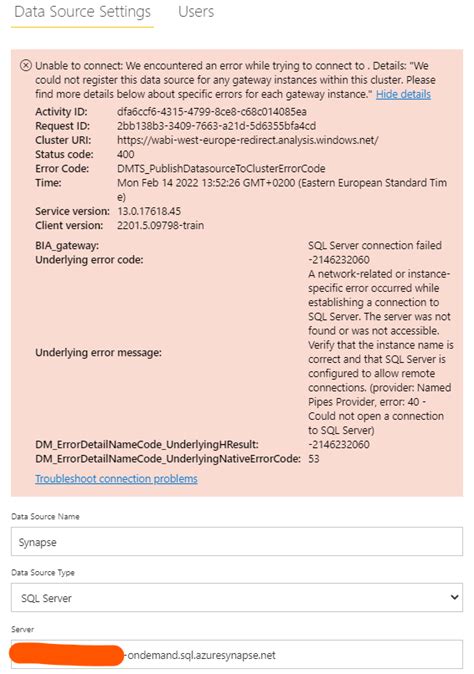 Solved Gateway Is Configured Correctly But Is Unreachable Microsoft Fabric Community