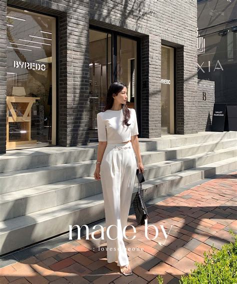 [made] 크롭 블라우스 체인 와이드 팬츠 세트 2차 재진행 신상 데일리룩 데일리 봄 여름 투피스 슬랙스 하객 하객룩 오피스룩