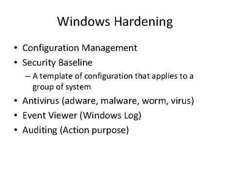 Operating System Hardening Vulnerabilities Unique Vulnerabilities For