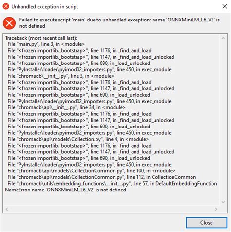 Python Nameerror Name Onnxminilml6v2 Is Not Defined When Trying To Use Pyinstaller