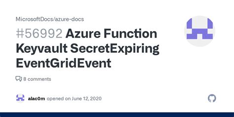 Azure Function Keyvault Secretexpiring Eventgridevent · Issue 56992