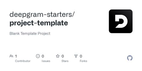 Github Deepgram Startersproject Template Blank Template Project