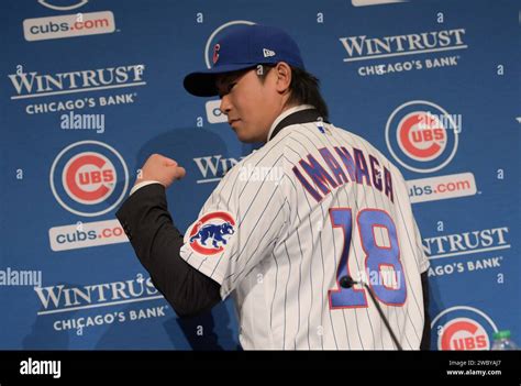 Chicago United States 12th Jan 2024 Shota Imanaga Shows Off His New