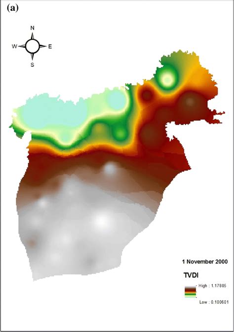 A Spatial And Temporal Variation Of The Temperature Vegetation Dryness Download Scientific