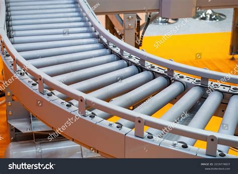 Conveyor Warehouse Enterprise Empty Conveyor Production Stock Photo