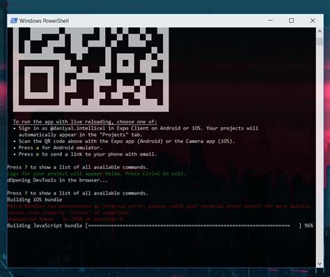 React Native Expo Publishing Issue Metro Bundler Has Encountered An