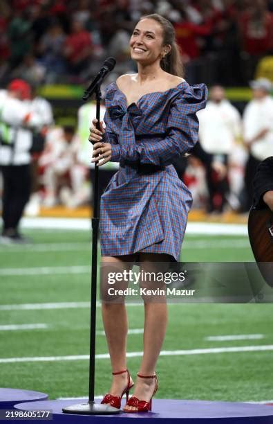 Lauren Daigle Performs During The Super Bowl Lix Pregame At Caesars