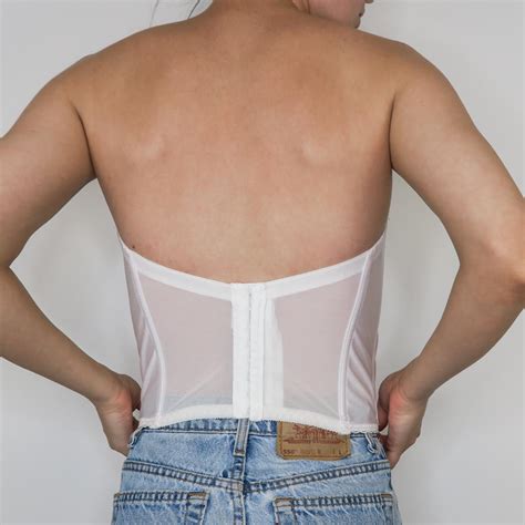 Vintage Empire Intimates White Satin Long Line Depop