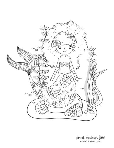 30 Mermaid Coloring Pages Free Fantasy Printables Print Color Fun