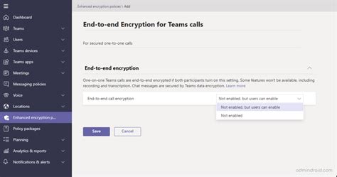 Enable End-to-End Encryption for Teams 1:1 Calls