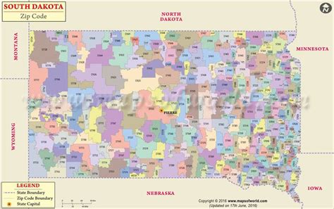 South Dakota Zip Code Map South Dakota Postal Code