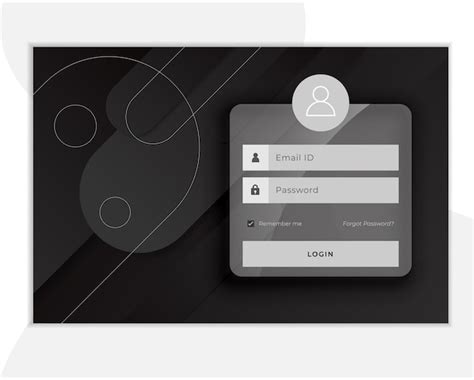Pantalla de inicio de sesión de aplicaciones y sitios web Vector Premium