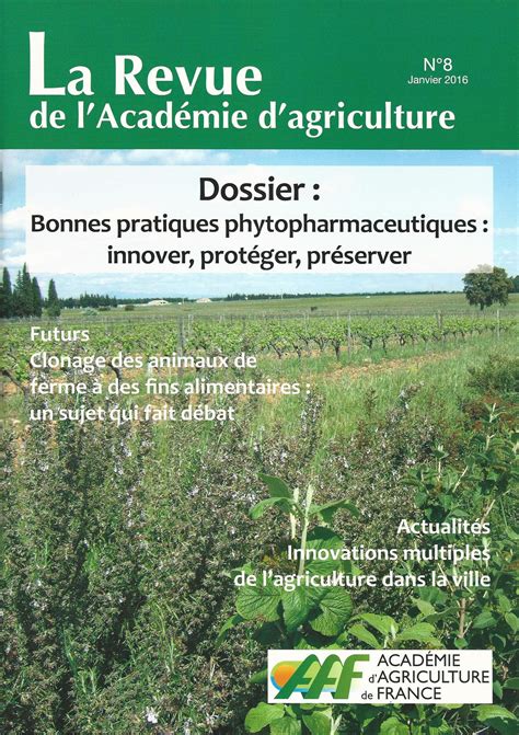 Revue de l AAF Académie d Agriculture de France