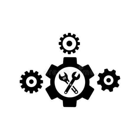 Setting Settings Configuration Icon Black Vector Sketch Stock Vector
