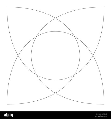 Circular Geometric Design Element S With Editable Lines Outline Is