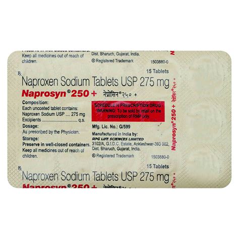 Naprosyn 250 Tablet Uses Side Effects Price Apollo Pharmacy