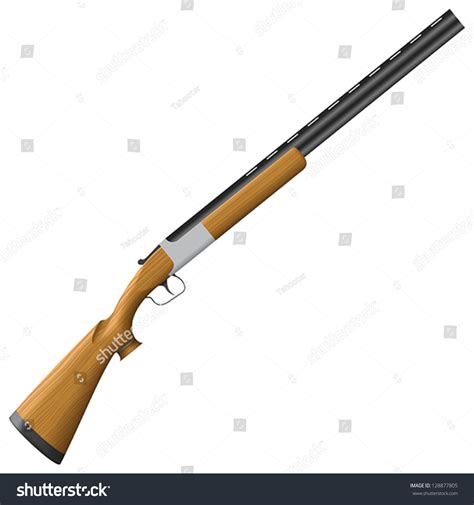 Layered Vector Illustration Isolated Shotgun Stock Vector Royalty Free