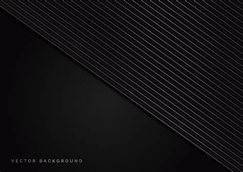 Abstract Stripes Silver Lines Diagonal Overlap On Black Background Luxury Style 1987868 Vector