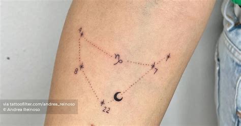 Capricornus Constellation Tattoo Located On The Inner