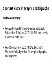 Berman 24 Shortest Paths CS4071 Pdf Shortest Paths In Graphs And