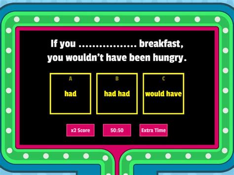 conditionals gameshow quiz
