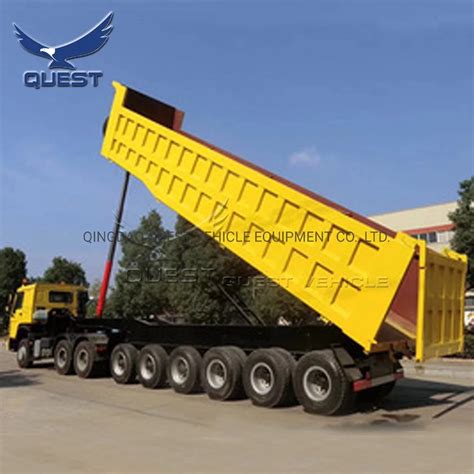 100 Tons Dumper Trailer 6axles Rear Dump Tipper Truck Trailer Dump