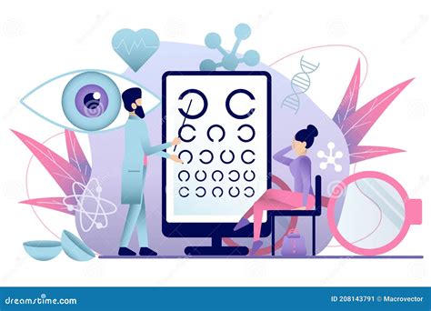 Ophthalmology Test Dioptre Eyesight Flat Vector Icon Illustration Simple Black Symbol On