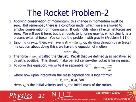 Ppt Physics Lecture Complex Exponentials And Rockets