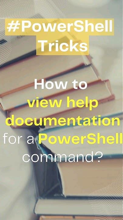 How To View Help Documentation For Powershell Commands Youtube