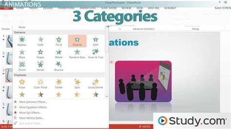 Using The Transitions And Animations Menus In PowerPoint Lesson