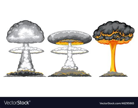 Nuclear Mushroom Cloud Explosion Clipart
