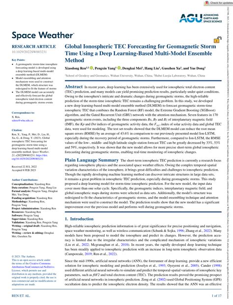 Pdf Global Ionospheric Tec Forecasting For Geomagnetic Storm Time