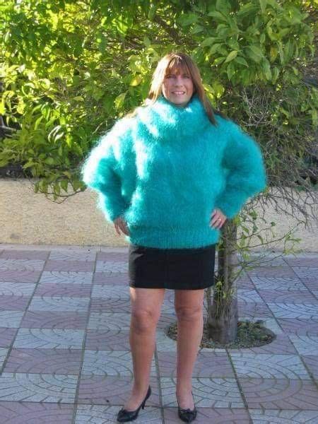 Fluffy And Bulky Mohair Lover Stricken Pulli Flauschig