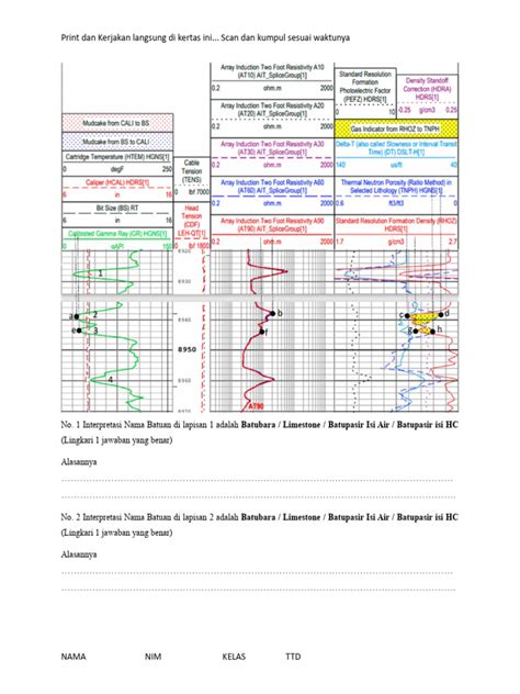 10 Ptr Pertemuan 10 Tugas Interpretasi Lithology Dan Penentuan Nilai