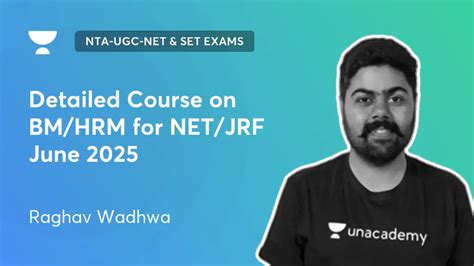 Nta Ugc Net And Set Exams Detailed Course On Bmhrm For Netjrf June 2025 By Unacademy