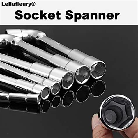 Leliafleury L Shaped Angled Socket Spanner 14 Mm Hex Tubular Socket Wrench Chromium Vanadium